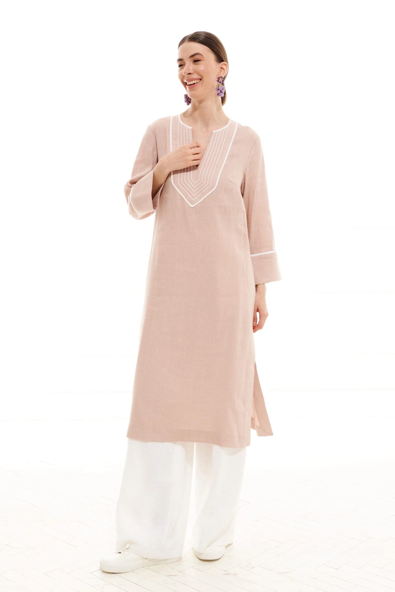 Туника ELLETTO LIFE 1992 бежевый размер 42-56, описание, отзывы