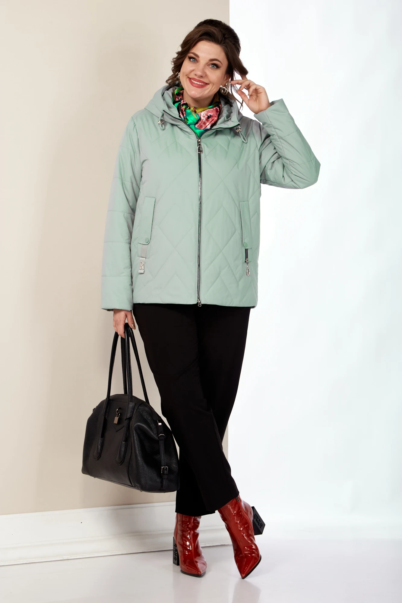 Куртка Shetti 2142 мята размер 50-70, описание, отзывы