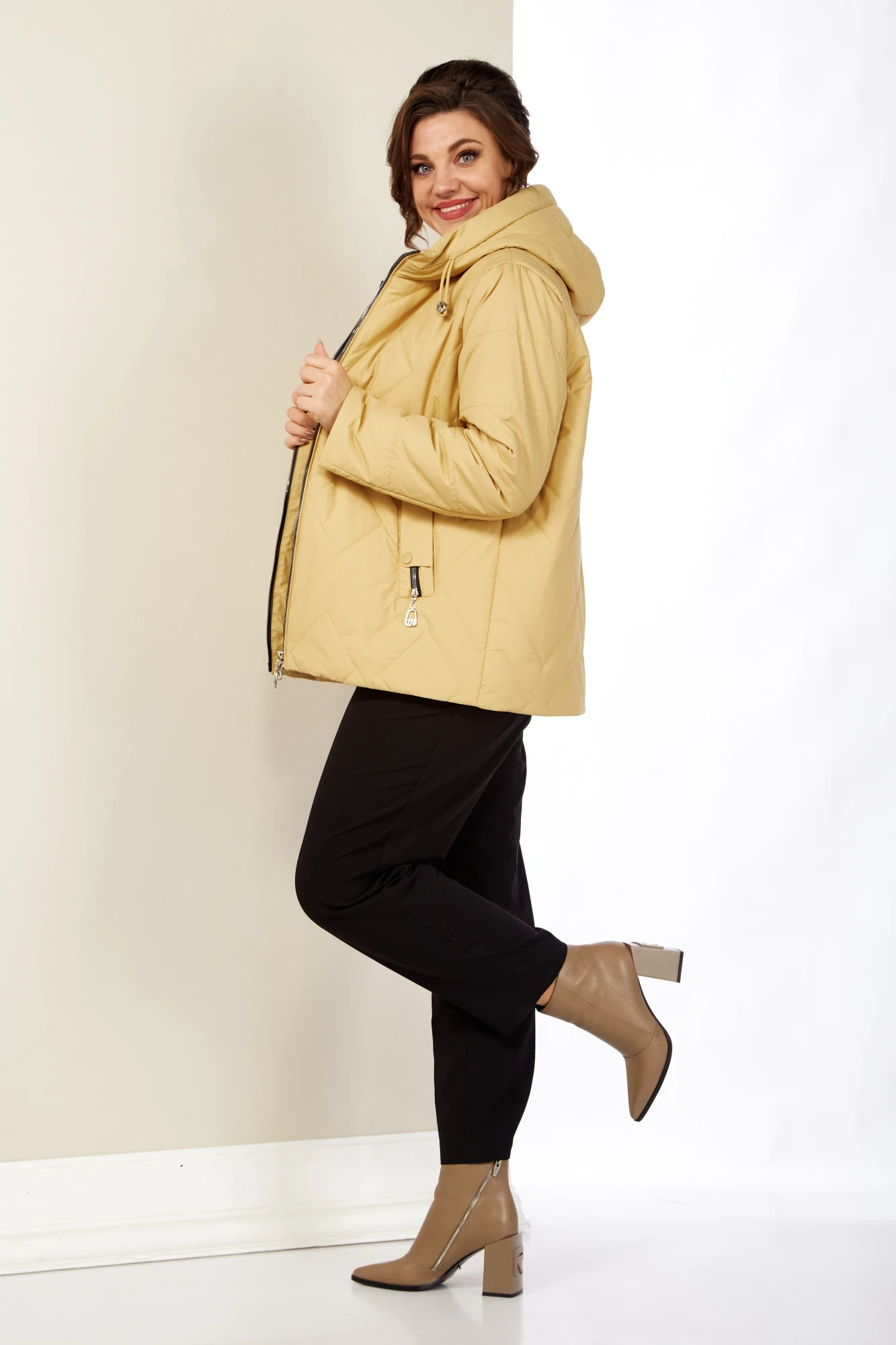 Куртка Shetti 2142 горчица размер 52-70, описание, отзывы