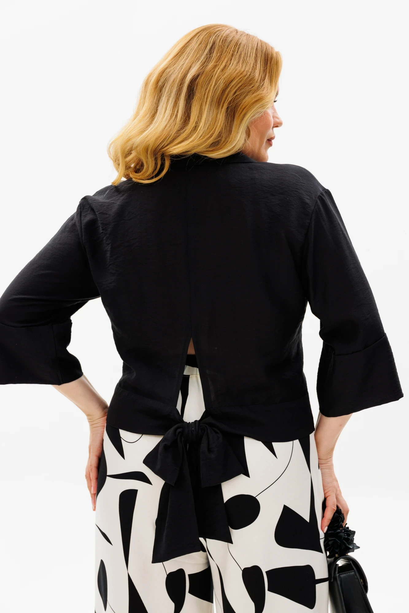 Брючный костюм Michel Chic 1375 -В черный, черно-белый размер 48-64, описание, отзывы