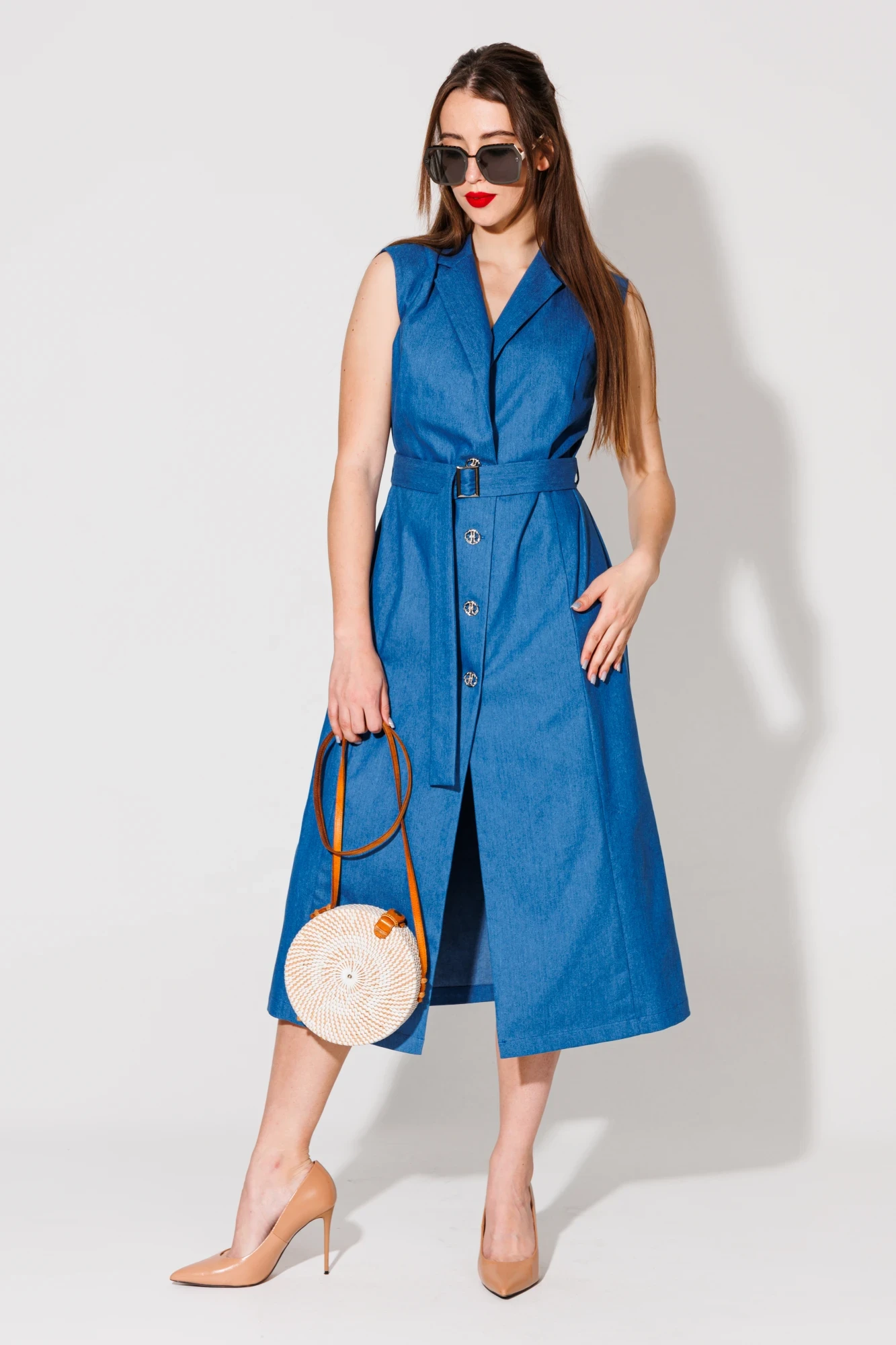 Платье NikVa н 490 -4 синий размер 42-58, описание, отзывы