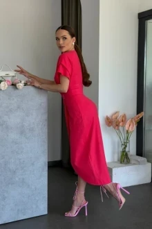 Платье DilanaVIP 2029 малина розовый размер 46-54, описание, отзывы (уже нет в продаже)