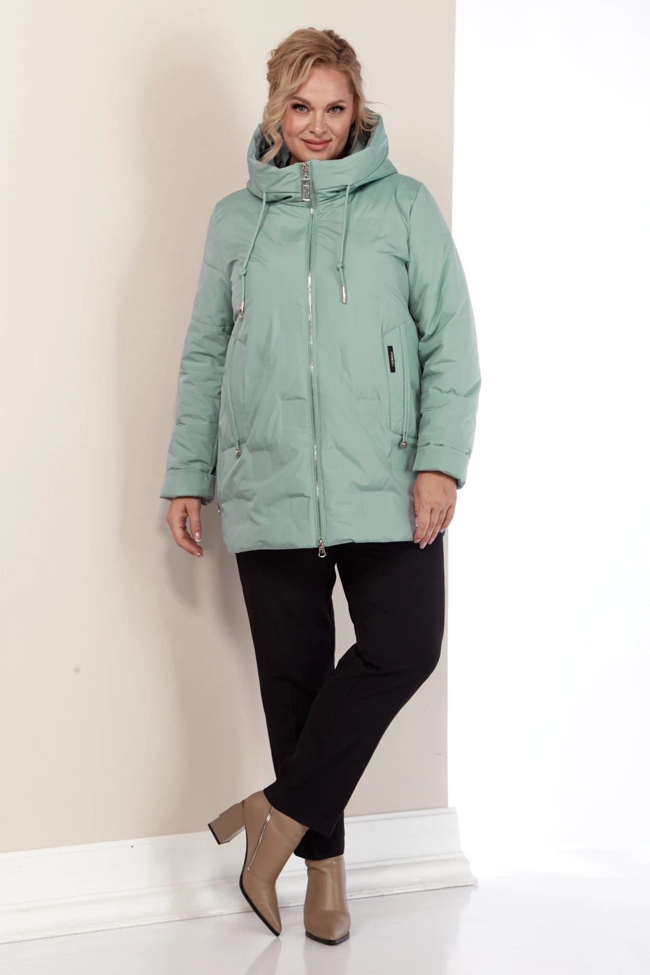Женская стеганая куртка Shetti 2159 ментол размер 56-66, описание, отзывы (уже нет в продаже)