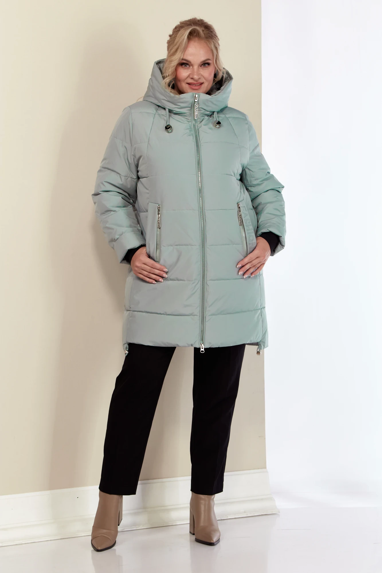 Куртка Shetti 2161 фисташка размер 50-60, описание, отзывы