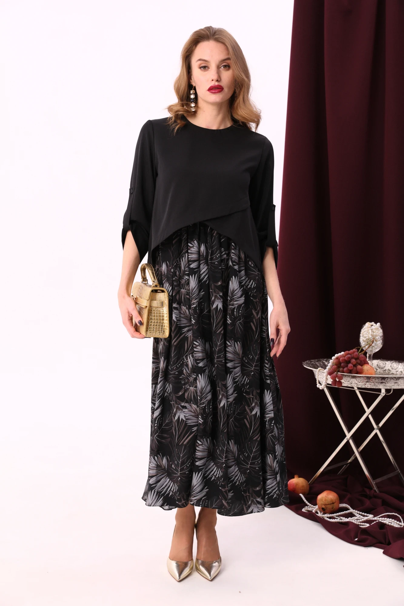 Платье NikVa 740 -7 черный /графит размер 42-60, описание, отзывы (уже нет в продаже)